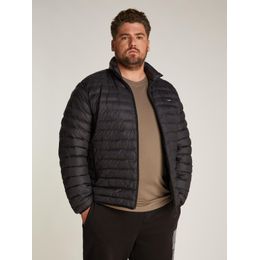 Steppjacke "BT_LW QUILT JACKET", Herren, Gr. 5XL, schwarz (ck schwarz), Web, Obermaterial: 100% Polyester. Futter: 100% Polyester. Wattierung: 100% Polyester, CALVIN KLEIN BIG & TALL, unifarben, regular fit, Jacken Steppjacke, in Gro&szlig;en Gr&ouml;&szlig;en mit Logopatch