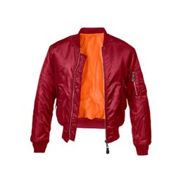 Anorak Brandit "Brandit Herren MA1 Bomber Jacket", Herren, Gr. 5XL, bordeaux, 100% Polyamid, unifarben, normal, amerikanischer Ausschnitt, Jacken