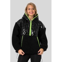Cipo & Baxx Sweater CIPO & BAXX "HOODIE SWEATSHIRT", Damen, Gr. L, schwarz, 50% Baumwolle, 50% Polyester, unifarben, Basic, regular fit normal, Sweatshirts Sweater, sportlich-l&auml;ssiges Kleidungsst&uuml;ck