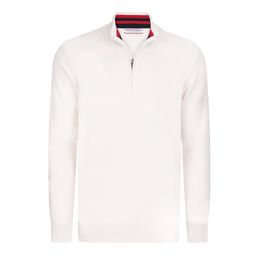 Felix Hardy Pullover Herren Gr&ouml;&szlig;e L ecru / rot
