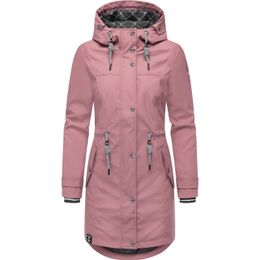PEAK TIME Damen Regenjacke "L60042", rosa, Gr. XXL, Obermaterial: 100% Polyurethan, Futter 1: 100% Polyester, Futter 2: 60% Baumwolle, 40% Polyester,