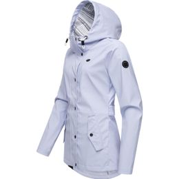 Ragwear Damen Regenjacke "YM-Marge", blau, Gr. XXL, Obermaterial: 100% Polyester; Innenfutter: 100% Polyester, Jacken, stylische &Uuml;bergangsjacke mit