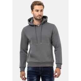 Cipo & Baxx Sweatshirt CIPO & BAXX "Sweatshirts", Herren, Gr. XXL, grau (anthrazit), 70% Baumwolle, 30% Polyester, unifarben, Basic, regular fit normal, Rippb&uuml;ndchen, Sweatshirts Sweatshirt, mit Kapuze, CL557