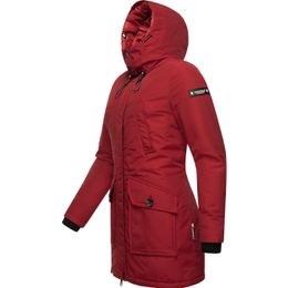 Navahoo Damen Winterjacke "Blizzardstorm", rot, Gr. XS, Oberstoff: 70% Baumwolle, 30% Nylon; Futter: 100% Polyester; Wattierung: 100% Polyester;