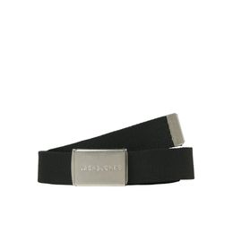 Jack & Jones Stoffg&uuml;rtel JACK & JONES "JACLONDON WOVEN BELT NOOS", Damen, Gr. 90, schwarz, Microfaser, unifarben, G&uuml;rtel Stoffg&uuml;rtel