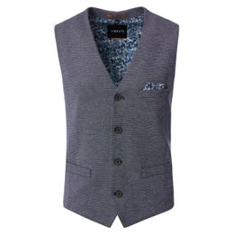 Anzugweste Venti "Venti Anzugweste uni", Herren, Gr. 58, blau (hellblau), 74% Polyester, 26% Baumwolle, Westen Anzugweste