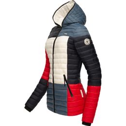 Navahoo Damen Steppjacke "Multikulti", blau, Gr. S, colorblocking, Obermaterial: 100% Nylon; Futter: 100% Polyester; Wattierung: 100% Polyester;