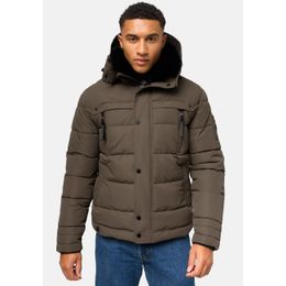 Steppjacke STONE HARBOUR "Witas", Herren, Gr. XXL (56), braun (rostbraun), Obermaterial: 100% Polyester; Futter: 100% Polyester; Wattierung: 100% Polyester; Ärmelfutter: 100% Polyester; Kunstpelz: 100% Polyester, gerade hüftbedeckend, hoch geschlossener Ausschnitt, Ärmel ohne Ärmelschlitz Rippbündchen kontrastfarben, Jacken Steppjacke, gesteppte Herren Winterjacke mit abnehmbarer Kapuze