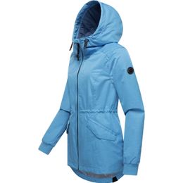 Ragwear Damen Outdoorjacke "Dowey Tech", blau, Gr. L, Au&szlig;enmaterial: 100% Polyester; Innenfutter: 100% Polyester, Jacken, stylische wasserdichte