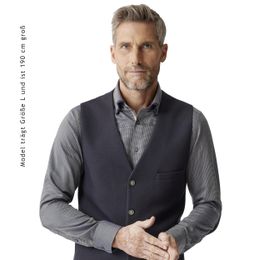 Anzugweste Venti "Venti Anzugweste uni", Herren, Gr. 46, blau (dunkelblau), 83% Polyester, 15% Baumwolle, 2% Elasthan, Westen Anzugweste
