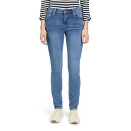 Slim-fit-Jeans Betty Barclay "Damen Basic-Jeans mit Waschung", Damen, Gr. 34, Normalgrößen, blau, Obermaterial: 56% Baumwolle, 30% Viskose, 12% Polyester, 2% Elasthan., Basic, slim fit, Jeans