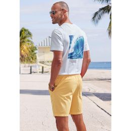 T-Shirt John Devin "Printshirt", Herren, Gr. 3XL (64/66), wei&szlig; (wei&szlig;, bedruckt), Jersey, Obermaterial: 100% Baumwolle, bedruckt, regular fit normal, Rundhals, abgesteppte Kante, Shirts T-Shirt, Kurzarmshirt mit modernem R&uuml;ckenprint aus reiner Baumwolle