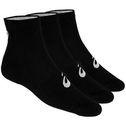 Sportsocken asics, Herren, Gr. XL (47/49), schwarz, Obermaterial: 69% Baumwolle, 24% Polyester, 5% Polyamid, 2% Elasthan, Socken Sportsocken