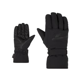 Skihandschuhe Ziener "GORDANUS-Z AS glove man", Damen, Gr. 10.5, grau (schwarz.graphite), Obermaterial: 100% Polyester; Innenseite: 100% Polyester; Futter: 100% Polyester; Wattierung: 100% Polyester, Handschuhe