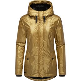 Ragwear Damen Winterjacke "Monadde Bling", gold, Gr. XL, Obermaterial: 100% Nylon; Innenfutter: 100% Polyester; Wattierung: 100% Polyester, Jacken,