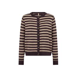 soyaconcept Damen Cardigan "Soya Concept Cardigan SC-ORLEAN"95120c plum perfect mel, Gr. XXL, Obermaterial: 74% Polyacryl, 24% Polyester, 2%