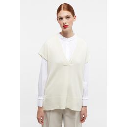 Eterna Damen Pullunderoff, wei&szlig;, Gr. XL, 30% Kaschmir, 70% Wolle (Merino), Pullover