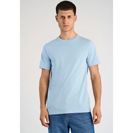 T-Shirt LINDBERGH "LINDBERGH T-shirt", Herren, Gr. L, soft blau, Obermaterial: 100% Baumwolle, lässig geschnitten, Rundhals, Shirts