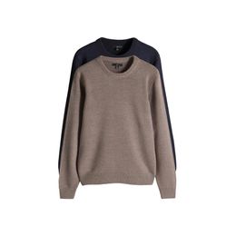 The Set Pullover Herren Gr&ouml;&szlig;e L navy / mokka