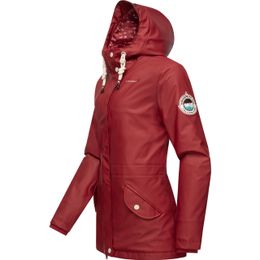 Navahoo Damen Regenjacke "Oceans Heart", rot, Gr. L, Oberstoff: 70% Polyester, 30% Polyurethan; Futter: 100% Polyester; Wattierung: 100% Polyester;
