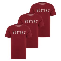 Mustang T-Shirt Herren Größe XL rot / weiß