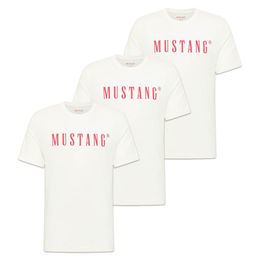 Mustang T-Shirt Herren Größe XXXL blutrot / weiß