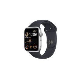 Apple Watch Series SE 2 (2022) GPS 44 mm - Aluminium Silber - Sportarmband Schwarz