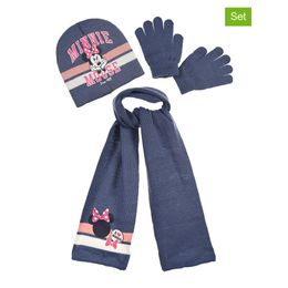 Disney Minnie Mouse 3tlg. Winteraccessories-Set in Dunkelblau - 61% | Größe 52 cm | Kinderhandschuhe