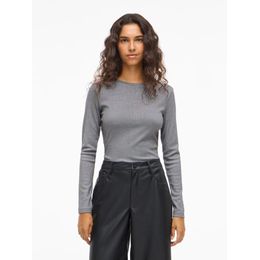 Vila Longsleeve "Vicatera" in Grau - 45% | Gr&ouml;&szlig;e XL | Damen-tops