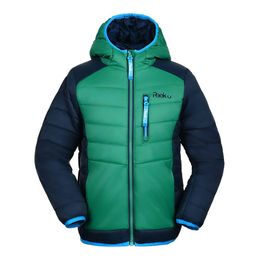 Peek U Ganzjahres-Steppjacke "Caspian" in Gr&uuml;n/ Dunkelblau - 54% | Gr&ouml;&szlig;e 140 | Kinderjacken
