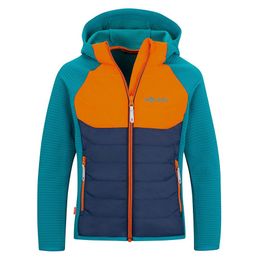 Trollkids Hybrid-Fleecejacke "Sirdal" in Blau/ Orange - 26% | Gr&ouml;&szlig;e 128 | Kids-fleecejacken-fleecepullover