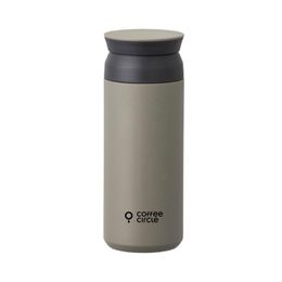 Kinto Coffee Circle Travel Tumbler, Thermobecher in khaki, 500 ml Fassungsvermögen