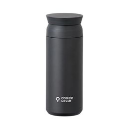 Kinto Coffee Circle Travel Tumbler, Thermobecher in schwarz, 500 ml Fassungsvermögen
