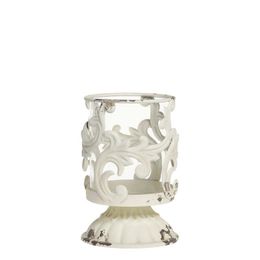 Chic Antique Windlicht mit Pflanzen Dekor skandinavische Deko Online Shop