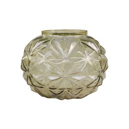 Chic Antique Kugelf&ouml;rmige Vase mit Schliff skandinavische Deko Online Shop