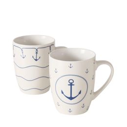 Boltze Becher B&uuml;sum mit Anker, 2er-Set skandinavische Deko Online Shop