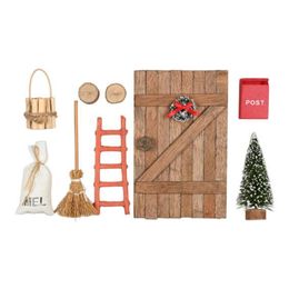 Det Gamle Apotek Wichtelt&uuml;r-Set aus Holz, 9-teilig mit Zubeh&ouml;r skandinavische Deko Online Shop