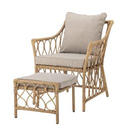 Bloomingville Belluce Loungesessel mit Hocker skandinavische Deko Online Shop