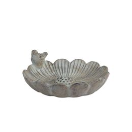 Chic Antique Vogelbad Blume mit Vogel am Rand skandinavische Deko Online Shop