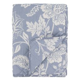 Chic Antique Aix Quilt mit Blumenmuster, sky blue skandinavische Deko Online Shop