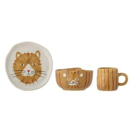 Bloomingville Kittie Kinder Geschirr-Set, Steingut skandinavische Deko Online Shop