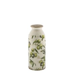 Chic Antique Deko Flasche Olive mit Olivenmuster skandinavische Deko Online Shop