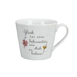 Krasilnikoff Happy Cup, Gl&uuml;ck ist eine Schwester wie dich zu haben skandinavische Deko Online Shop