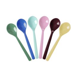 Rice Melamin Teel&ouml;ffel Show Your True Colors Einfarbig 6er-Set skandinavische Deko Online Shop