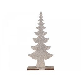 Chic Antique Weihnachtsbaum mit Glitzer H17,5/L8/B3,5 cm, champagner skandinavische Deko Online Shop