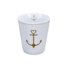 Krasilnikoff Happy Mug Gold Anchor skandinavische Deko Online Shop