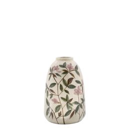 Chic Antique Steingut Vase mit Blumenmotiv 2 skandinavische Deko Online Shop