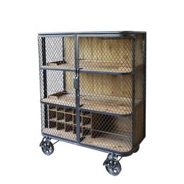 Chic Antique Barschrank auf R&auml;dern Landhausstil, Shabby Chic, Vintage, M&ouml;bel