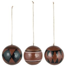 IB Laursen Weihnachtskugel 3er-Set aus Pappmach&eacute; skandinavische Deko Online Shop