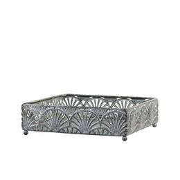 Chic Antique Vire Serviettenhalter mit Muster L17 x B17 x H5 cm, antik zink skandinavische Deko Online Shop